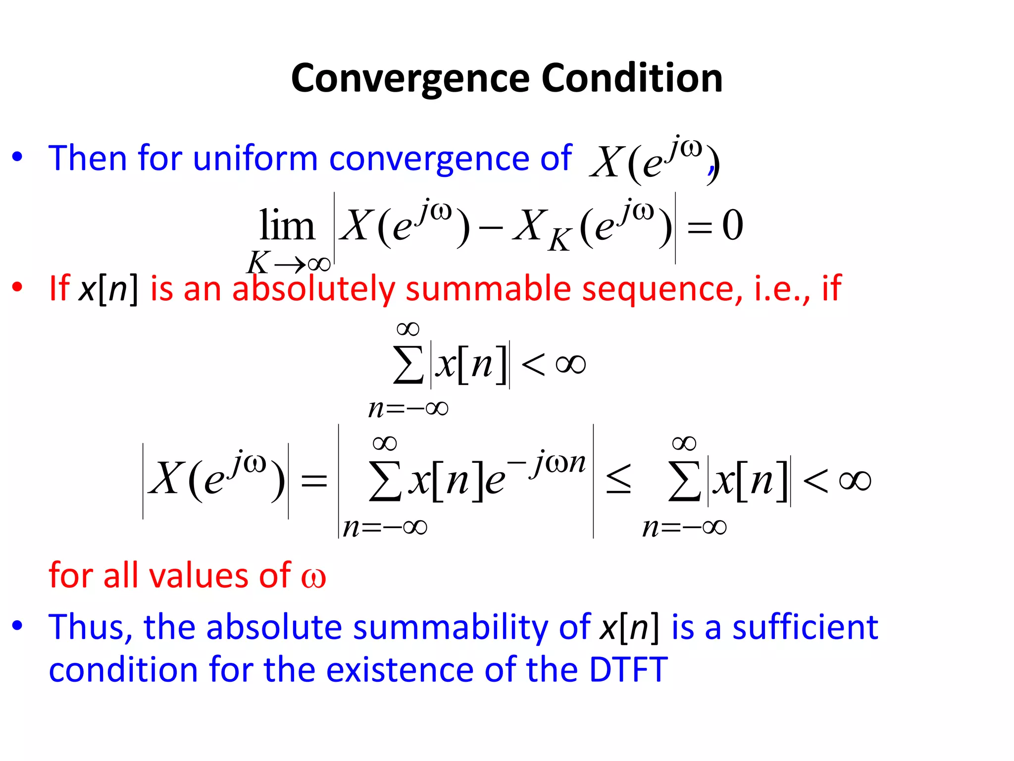 Discrete Time Fourier Transform | PPTX