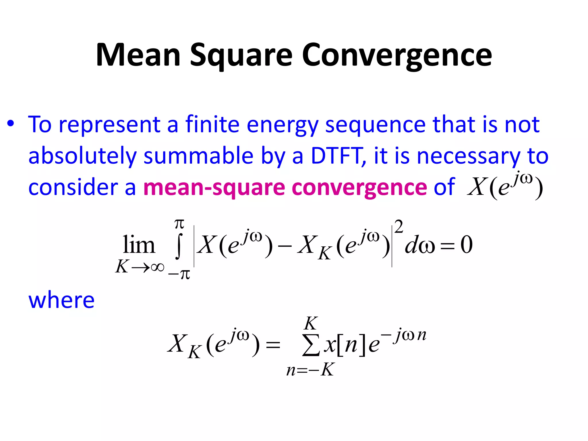 Discrete Time Fourier Transform Pptx