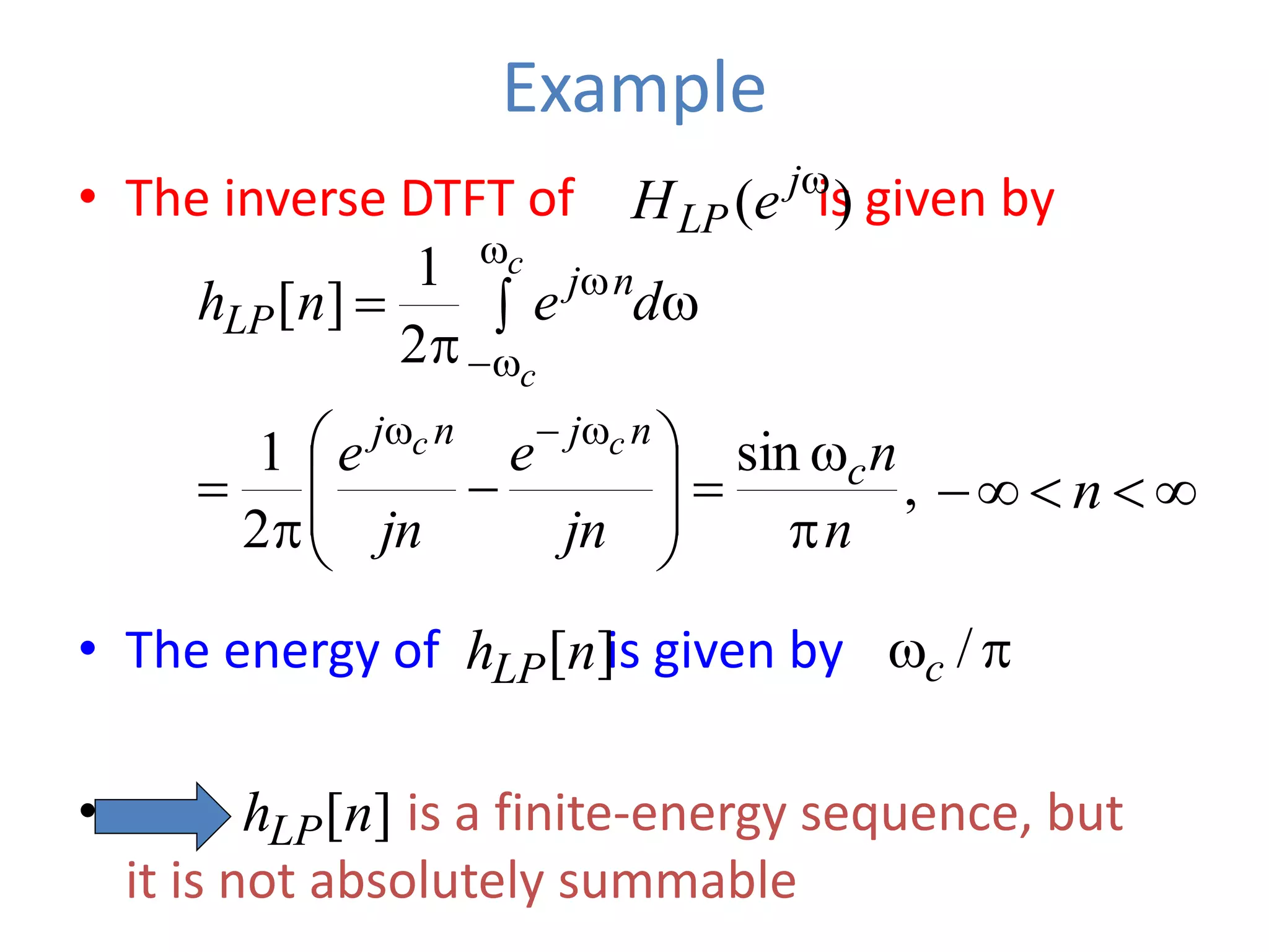 Discrete Time Fourier Transform | PPTX