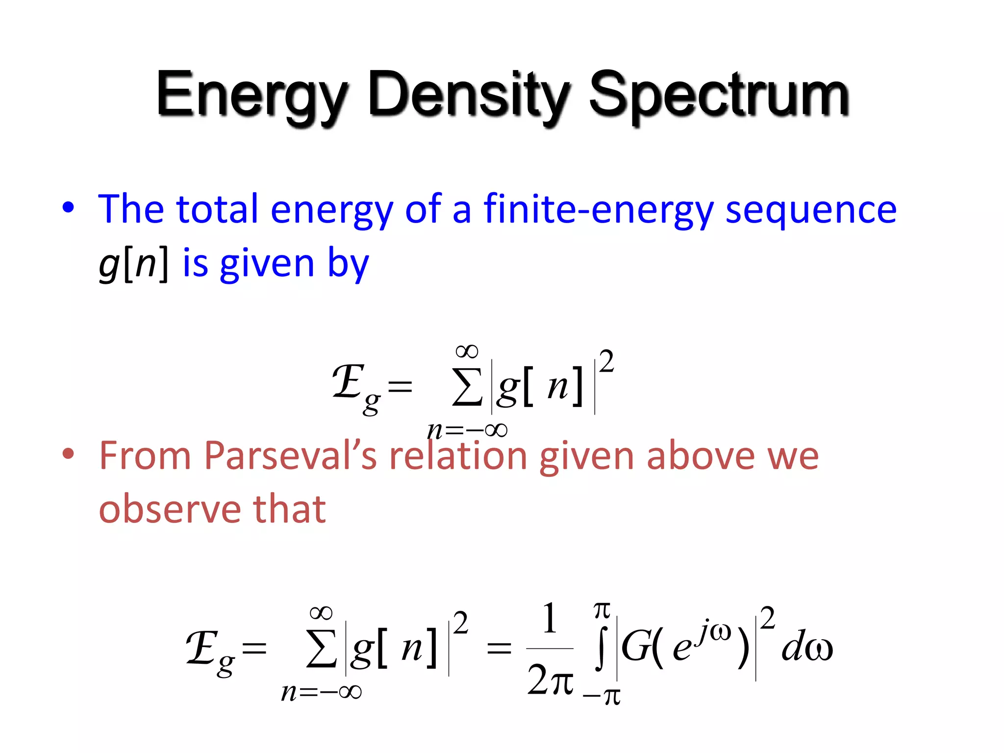 Discrete Time Fourier Transform Pptx