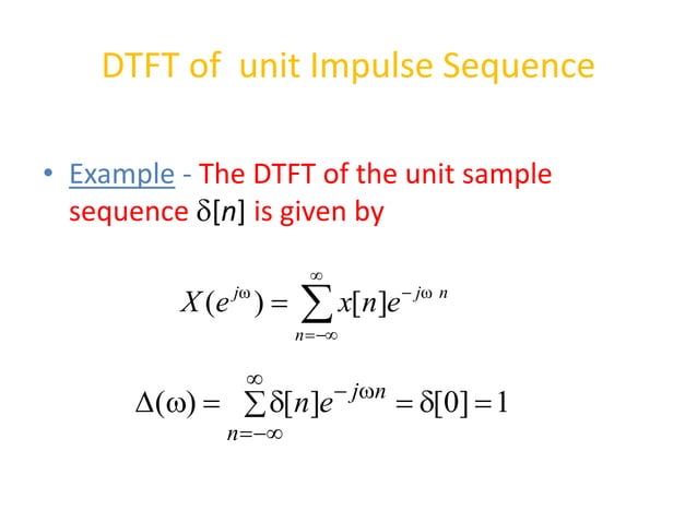 Discrete Time Fourier Transform | PPTX