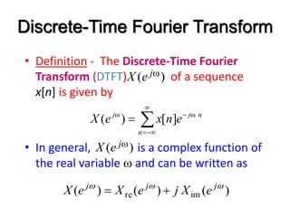 Discrete Time Fourier Transform | PPTX