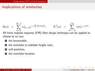 DTFT and ULA: mathematical similarities of DTFT spectrum and ULA ...