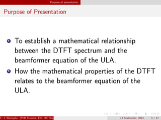 DTFT and ULA: mathematical similarities of DTFT spectrum and ULA ...