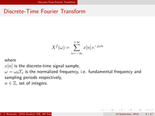 DTFT and ULA: mathematical similarities of DTFT spectrum and ULA ...