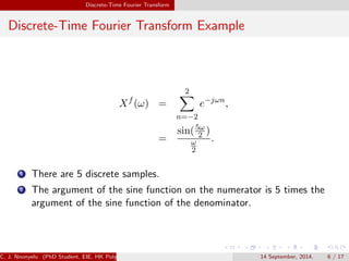 DTFT and ULA: mathematical similarities of DTFT spectrum and ULA ...