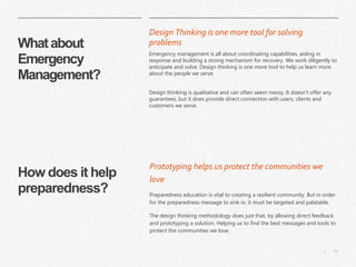 Design Thinking & Emergency Management | PPT