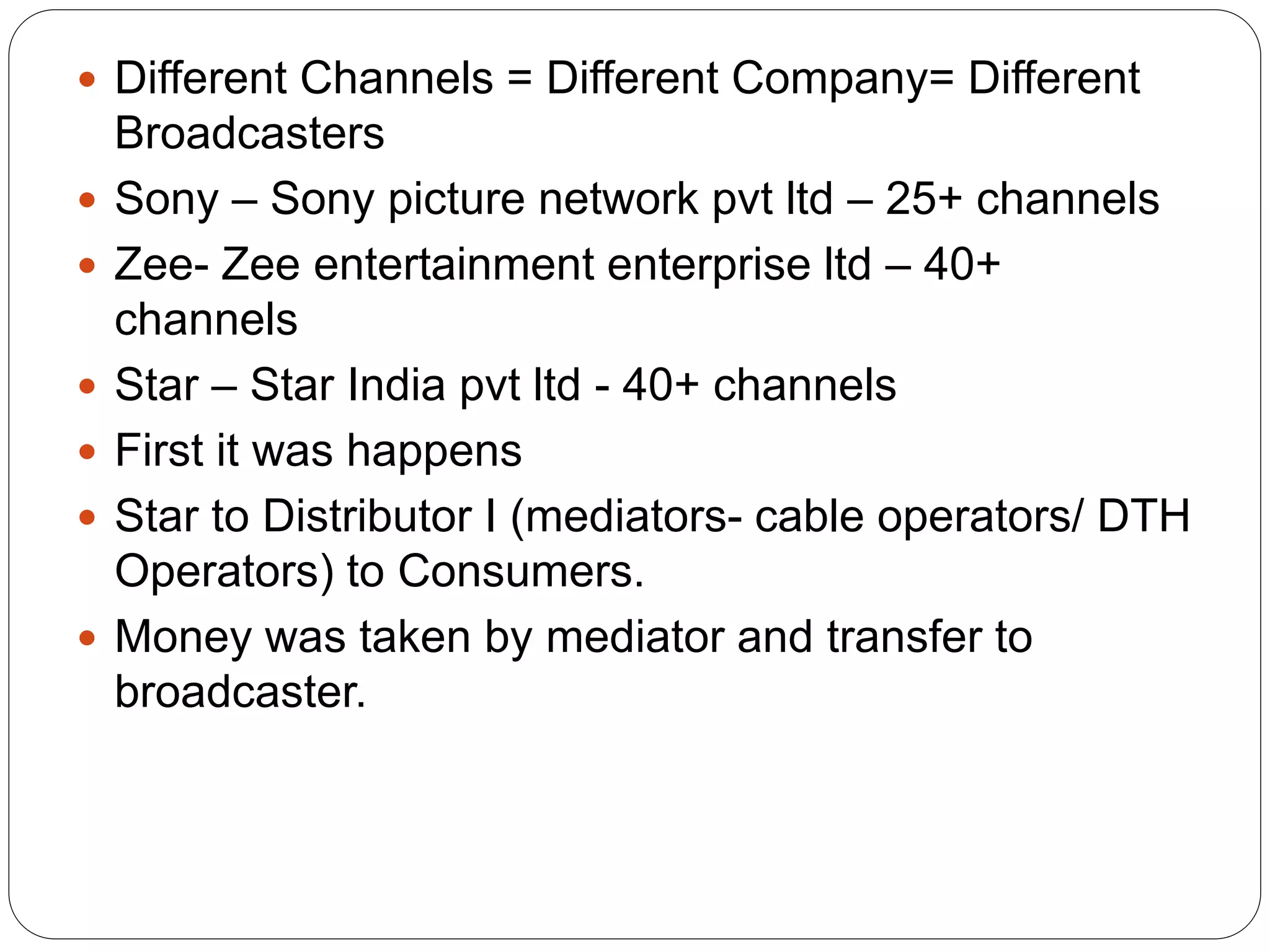 DTH - new rules by TRAI | PPT