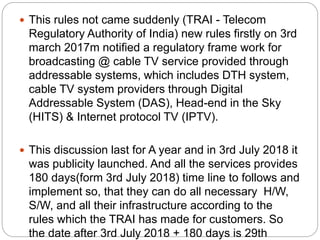 DTH - new rules by TRAI | PPT