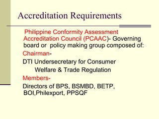 Dti pab requirements for accreditation bodies | PPT