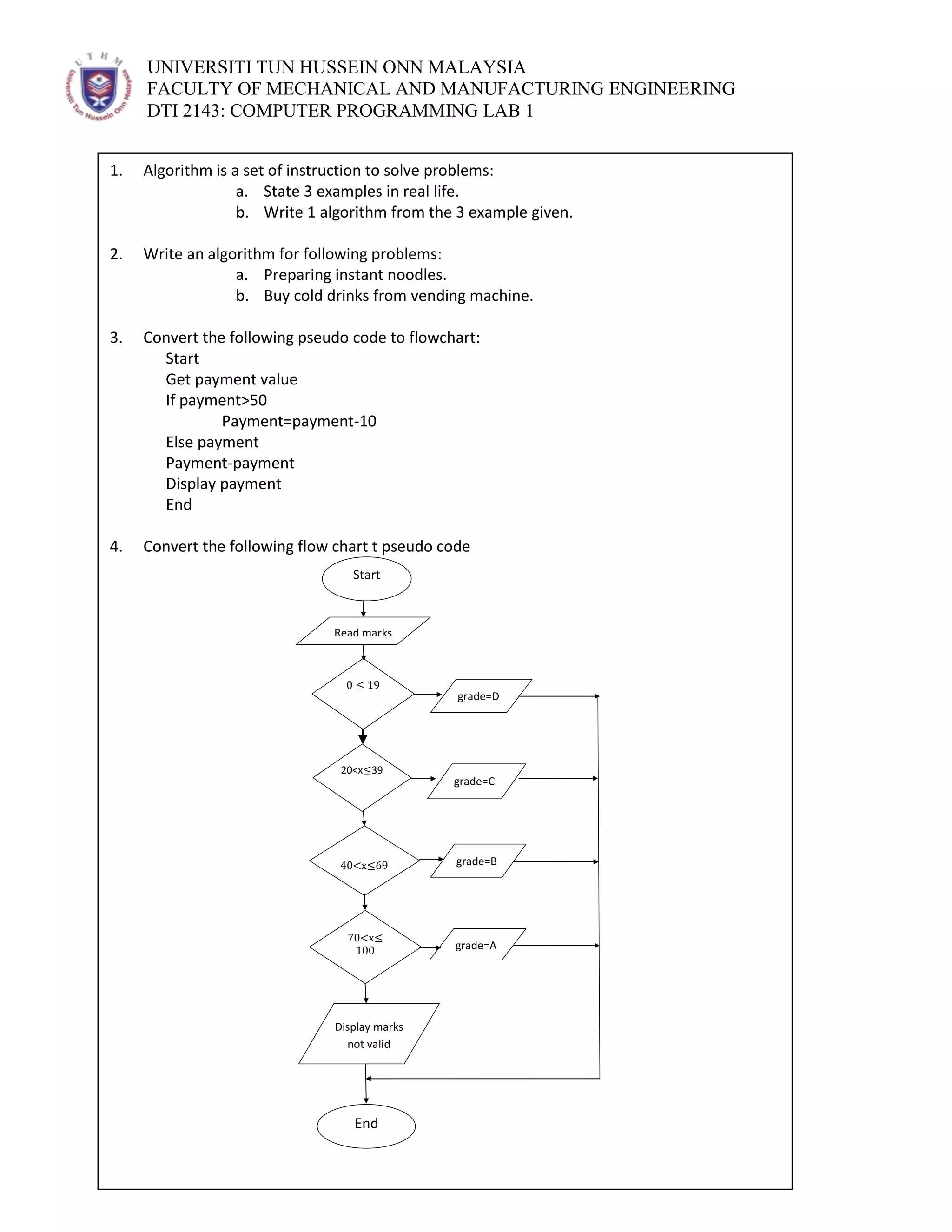 Dti2143 lab sheet 1 | DOCX