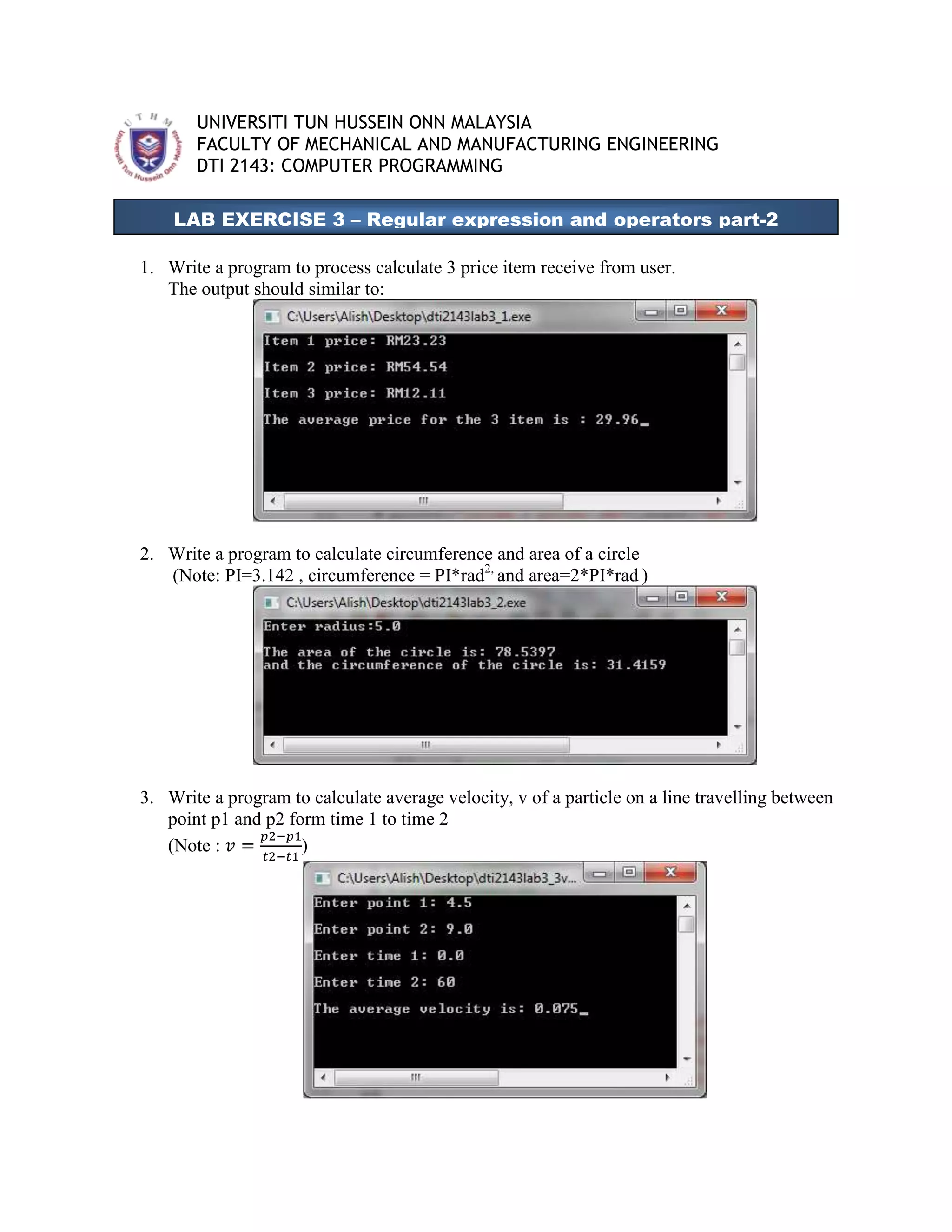 Dti2143 labsheet 3 | PDF