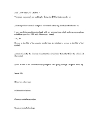 Dti companion sheets | PDF