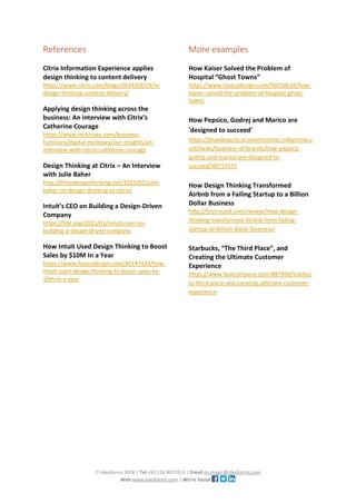 Design Thinking Case Studies | In Their Own Words | Ideafarms | PDF