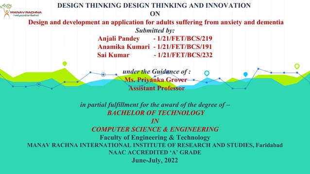 DTI PPT used for design and development of a project | PPTX