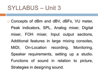 Audio Mixing Console | PPTX