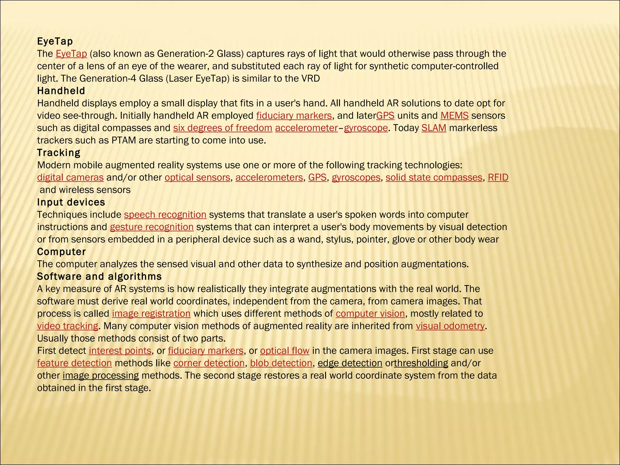 Augmented reality(my ppt) | PPT
