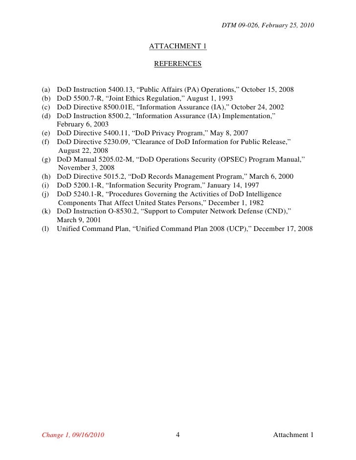 Directive-Type Memorandum (DTM) 09-026 - Responsible and Effective Us…