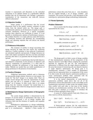 MULTIOBJECTIVE OPTIMIZATION AND QUANTITATIVE TRADE-OFF ANALYSIS IN XEROGRAPHIC SYSTEM DESIGN | PDF
