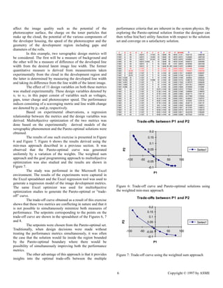 MULTIOBJECTIVE OPTIMIZATION AND QUANTITATIVE TRADE-OFF ANALYSIS IN XEROGRAPHIC SYSTEM DESIGN | PDF