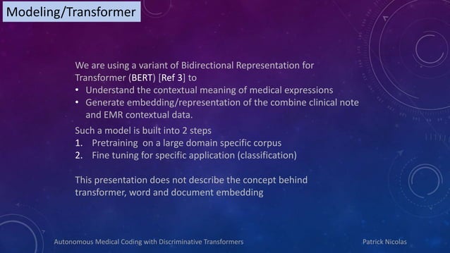 Autonomous medical coding with discriminative transformers | PPT