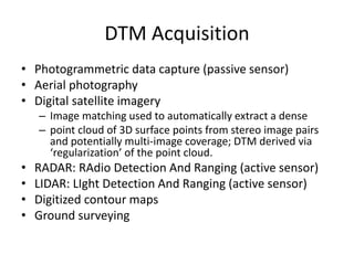 DTM DEM Generation | PPT
