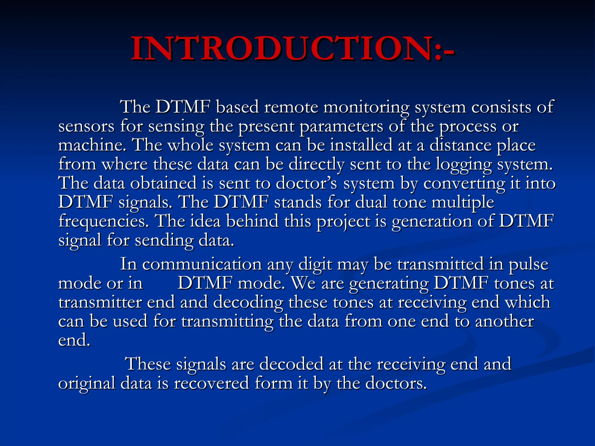 DTMF Based.ppt Dtmf base micro project 3 | PPT