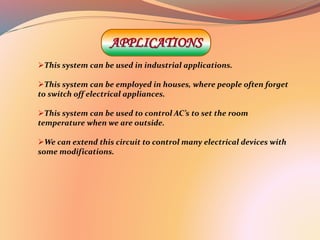 Dtmf based appliances control system for rural and agricultural ...
