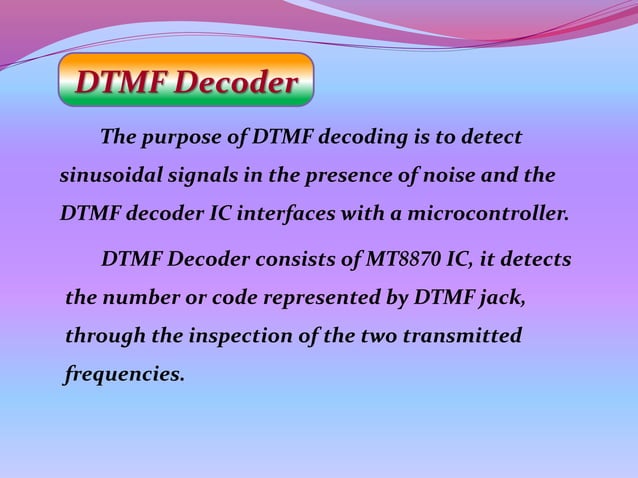 Dtmf based appliances control system for rural and agricultural ...