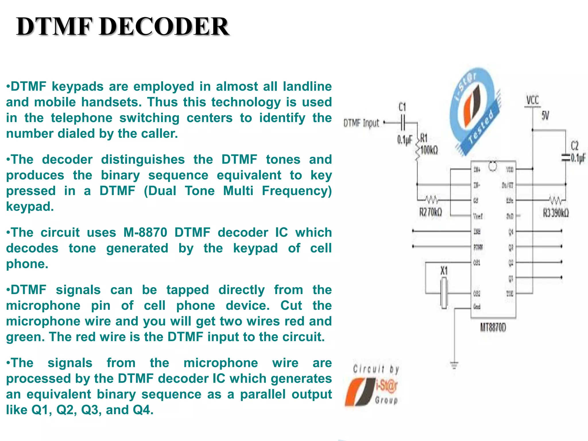 DTMF based Different Load control | PPTX