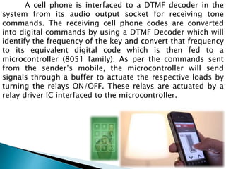 DTMF based Different Load control | PPTX