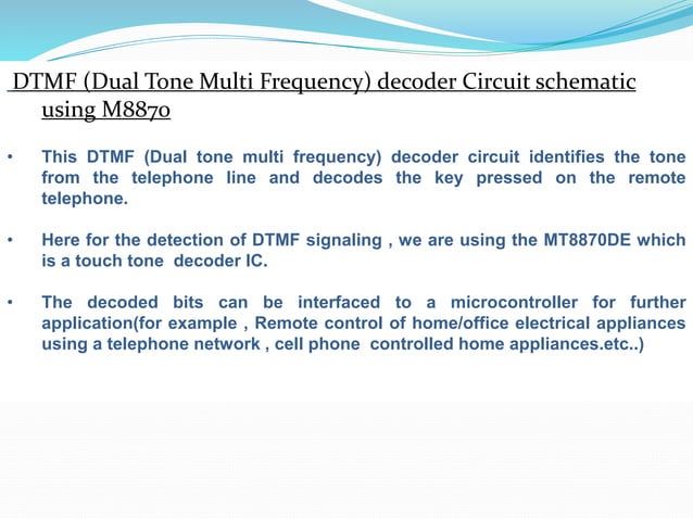Dtmf Based Home Automation System Using Microcontroller Ppt