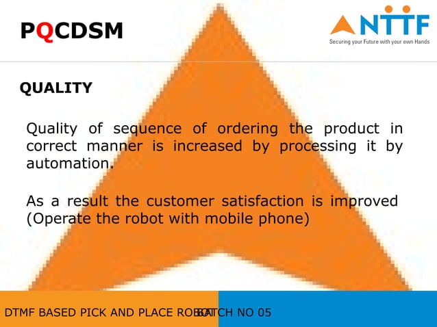 Dtmf based pick and place robot | PPT