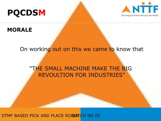 Dtmf based pick and place robot | PPT