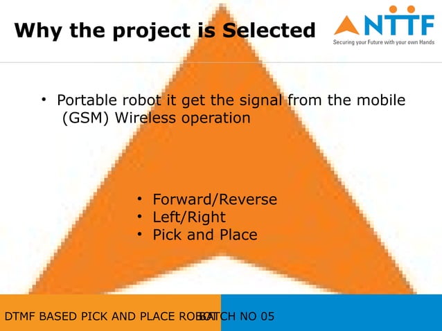 Dtmf based pick and place robot | PPT