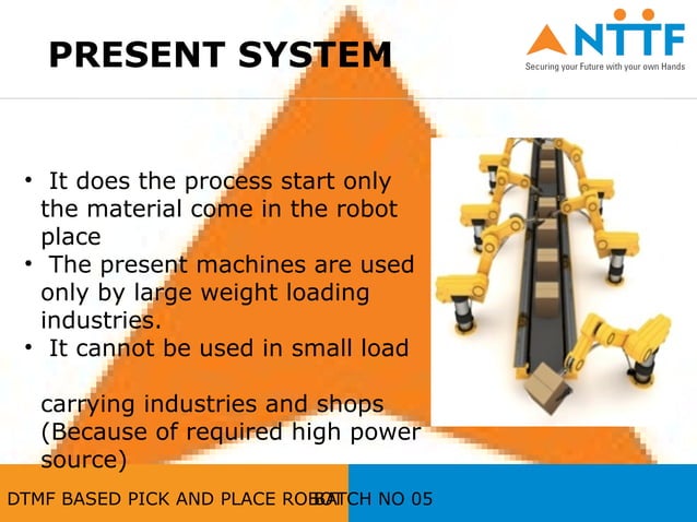 Dtmf based pick and place robot | PPT