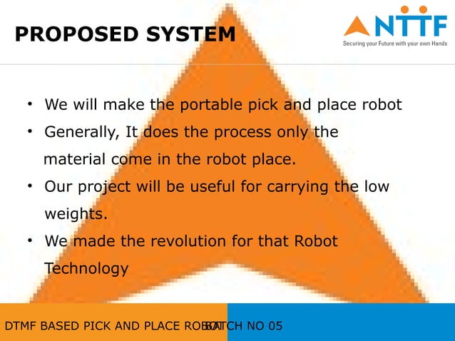 Dtmf based pick and place robot | PPT