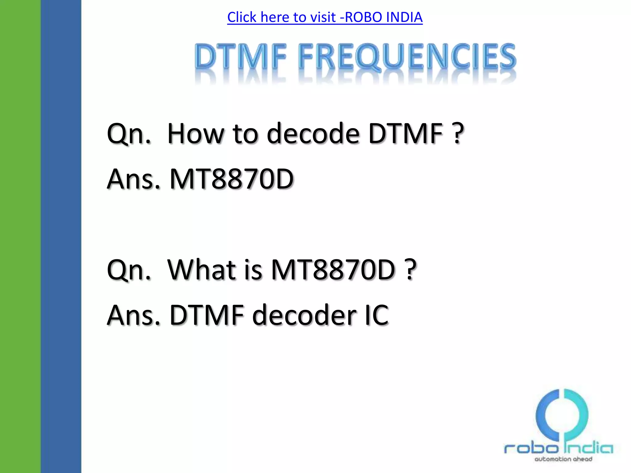 DTMF - Dual Tone Multi Frequency Signaling and AVR Atmel Atmega16multi-frequency signaling and ...