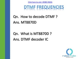 DTMF - Dual Tone Multi Frequency Signaling and AVR Atmel Atmega16multi ...