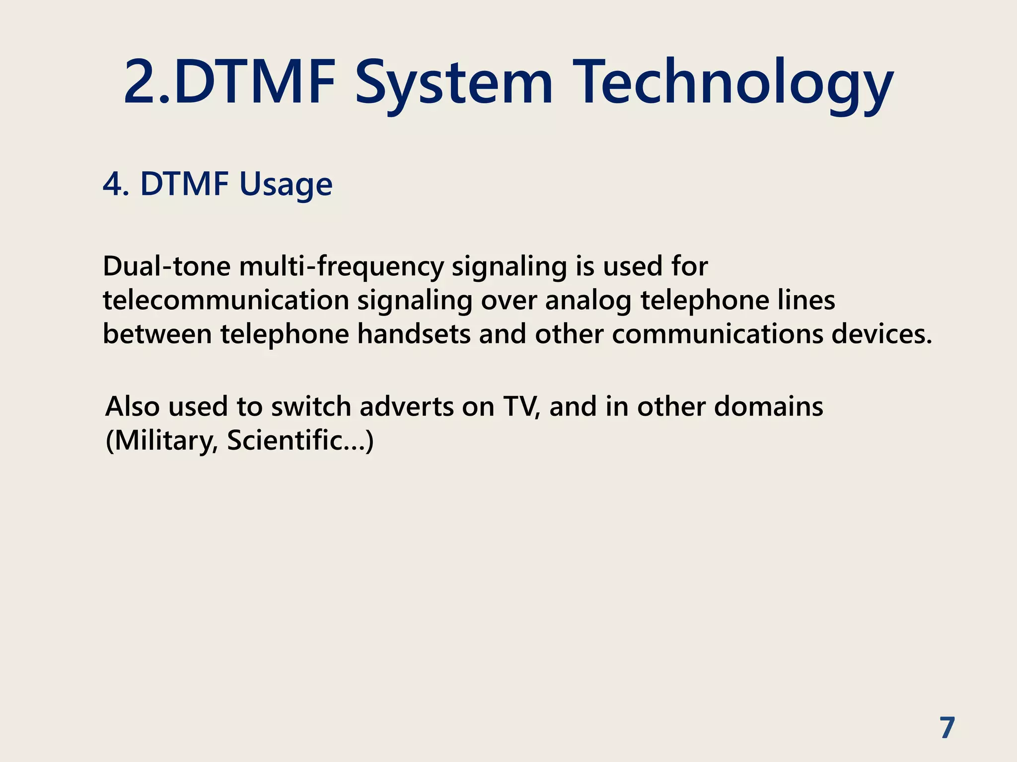 Dtmf technology | PPT