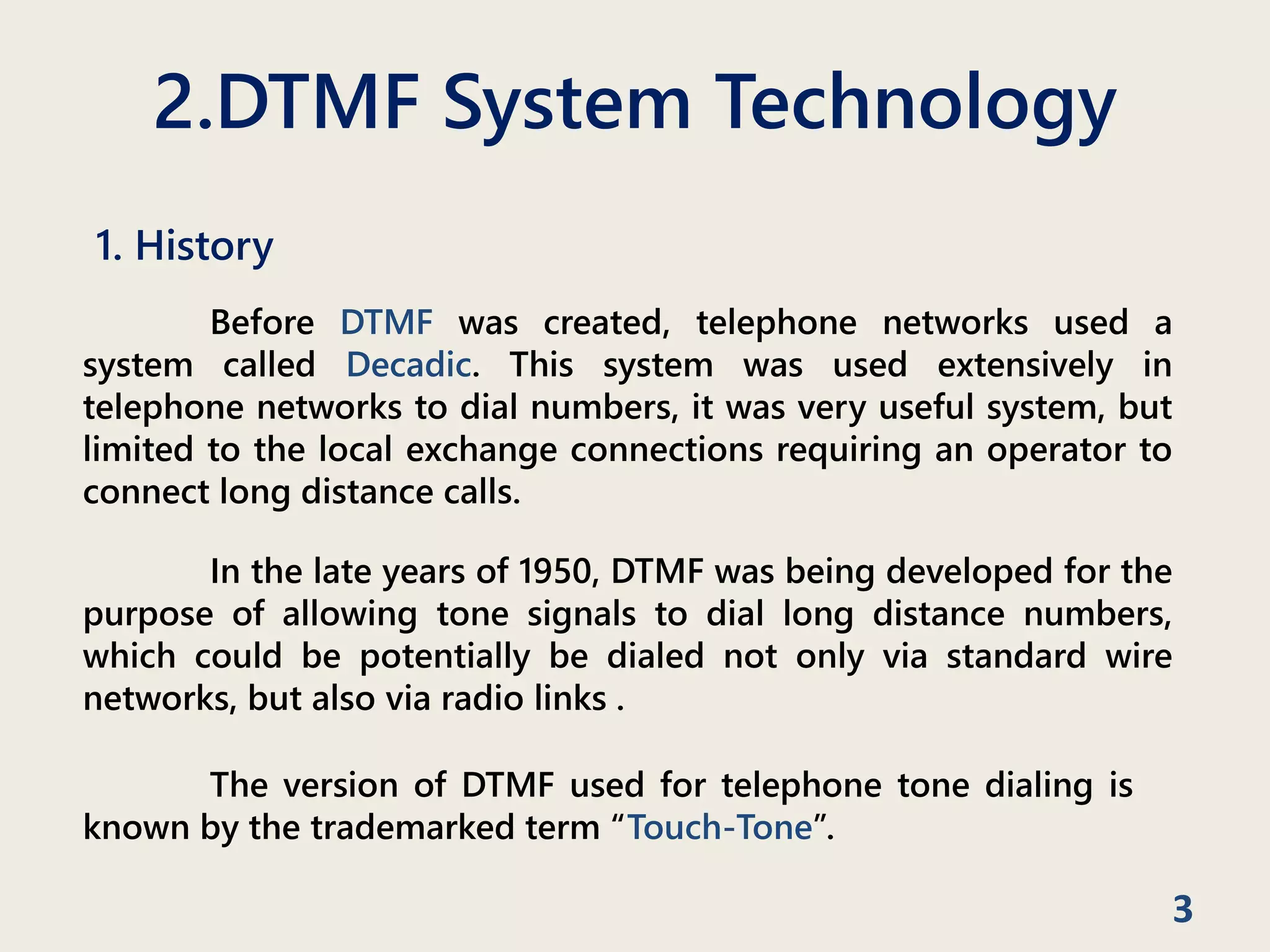 Dtmf technology | PPT