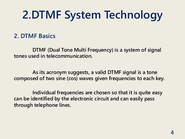 Dtmf technology
