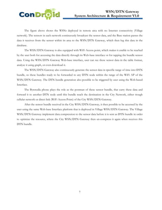 Condroid WSN/DTN Gateway - System Architecture & Requirement | PDF