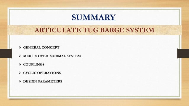 ATB SYSTEM - Integrated tug and barge system | PPTX | Rowing | Sports