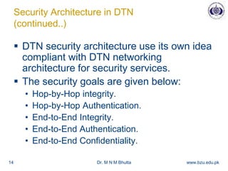 Introduction to Secure Delay/Disruption Tolerant Networks (DTN) | PDF