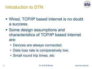 Introduction to Secure Delay/Disruption Tolerant Networks (DTN) | PDF
