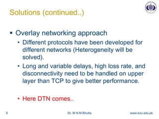 Introduction to Secure Delay/Disruption Tolerant Networks (DTN) | PDF
