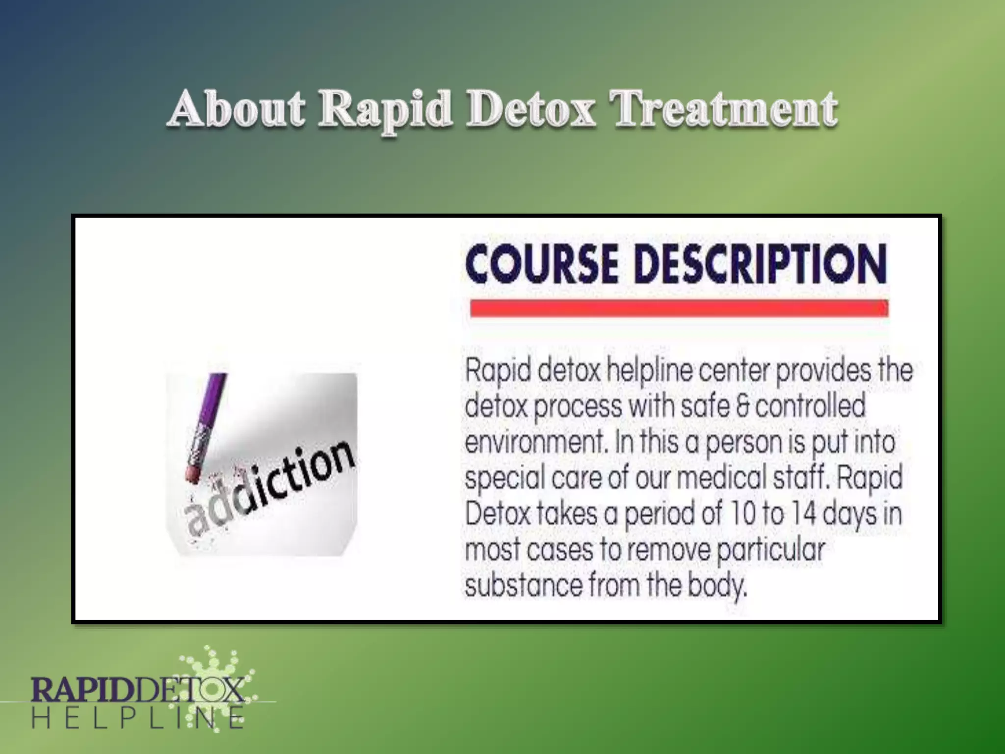 Dtox From Drug And Alcohol | PPT