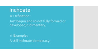vocabulary drill | PPTX