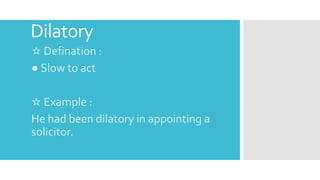 vocabulary drill | PPTX